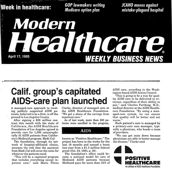 AHF Establishes Nation’s First Capitated Managed Care Program - AIDS ...