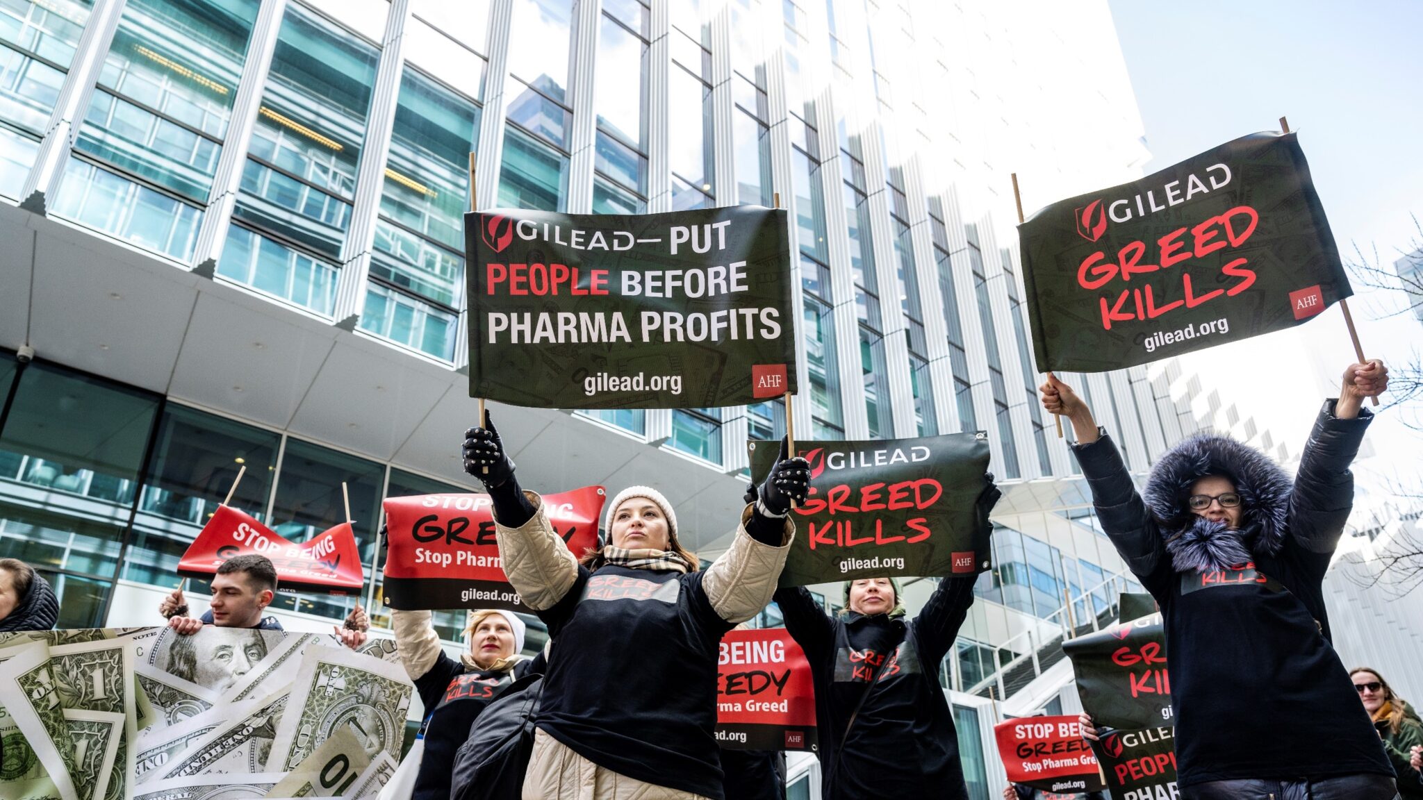 #GreedyGilead Protests go Global - AIDS Healthcare Foundation